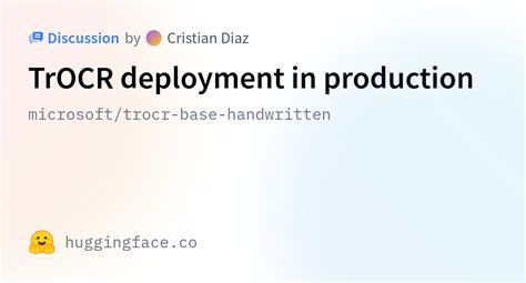 Microsoft Trocr Base Handwritten TrOCR Deployment In Production