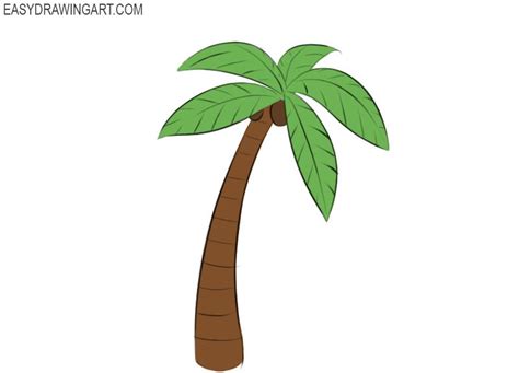 Palm Tree Drawing Easy How To Draw A Palm Tree Bodegawasuon