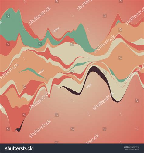 Big Data Visualization Streamgraph Futuristic Infographic Stock Vector