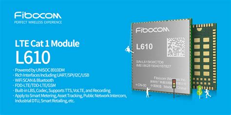Модуль Fibocom L610 для интернета вещей поддерживает Lte Cat1 и