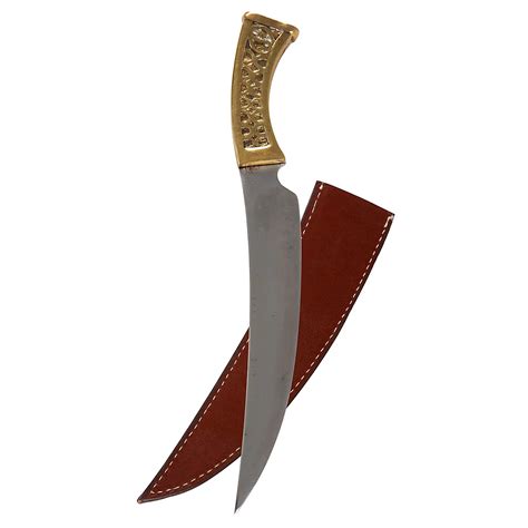 Curved Dagger With Brass Handle B Ware