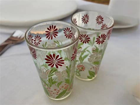 Retro Mcm Vintage Juice Glasses Set Of 2 Etsy