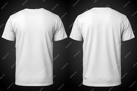 Tshirt Blank Spacetshirt Mockup White Blank Tshirt Front And Back Views