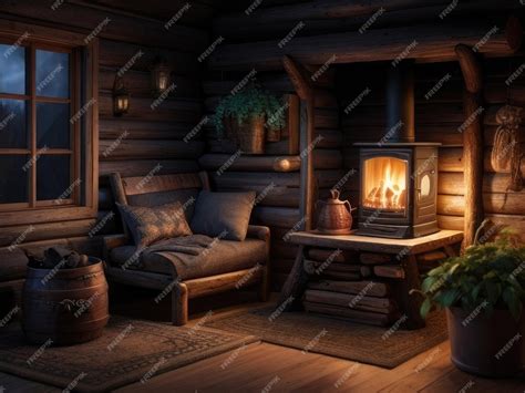 Premium Photo A Shabby Hut At Night