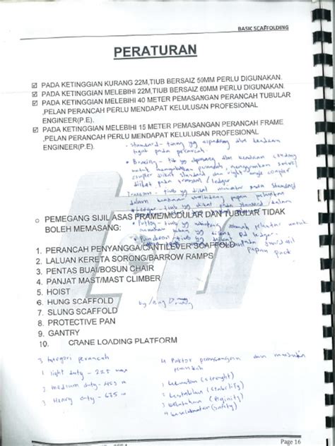 Peraturan Basic Scaffolding Pdf