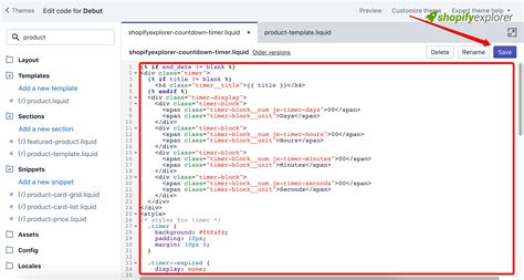 how to automatically reset countdown timer on your shopify theme code