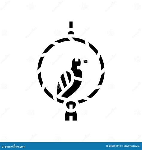 Swing Parrot Bird Glyph Icon Vector Illustration Stock Vector