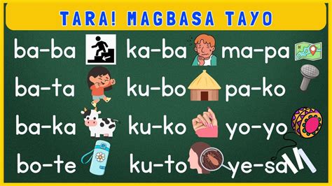 MAGBASA TAYO Mga BATA Matutong Magbasa Nang MABILIS GAMIT Ang FILIPINO