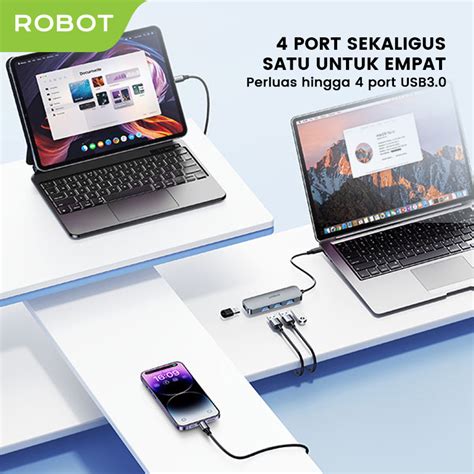 Jual ROBOT USB HUB 4 Port H340A H340C 4 Port USB 3 0 USB A High Performance Windows Mac OS