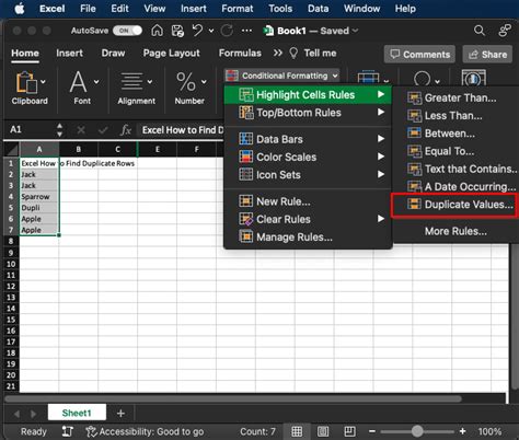 How To Find Duplicate Rows In Excel