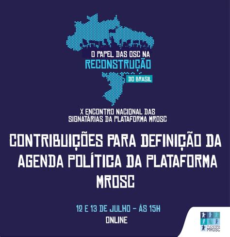 Contribuições Para Definição Da Agenda Política Da Plataforma Mrosc