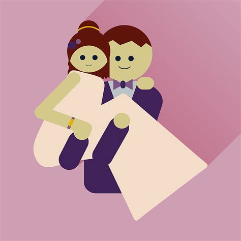 무료 다운로드 긴 그림자 신랑 플랫 아이콘 보유 그의 신부 벡터 Eps Ai Uidownload