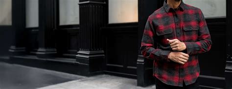 Mens Summit Flannel Shirt In Red Plaid Thursday