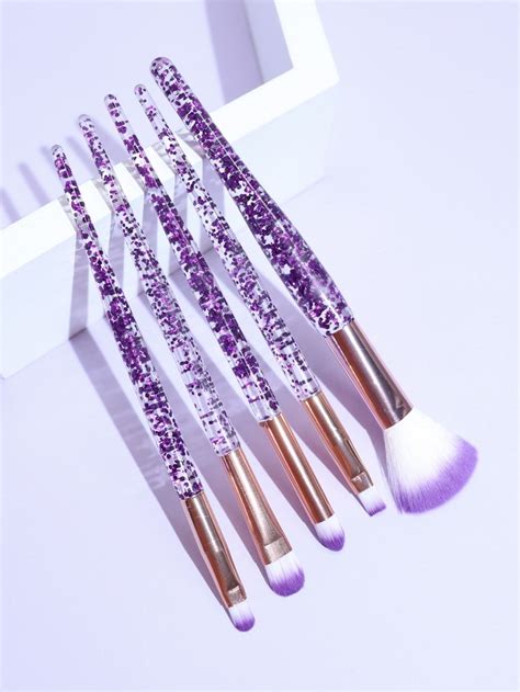 5 Piezas Set De Brochas De Maquillaje Brillante Makeup Brushes
