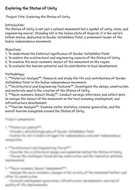 SOLUTION Exploring The Statue Of Unity Studypool