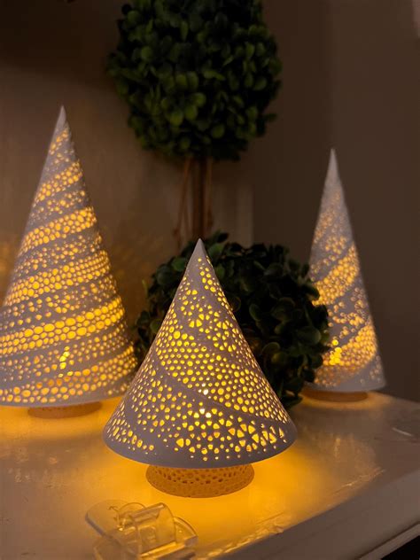 Trio Of 3d Printed Christmas Tree Decorations Etsy