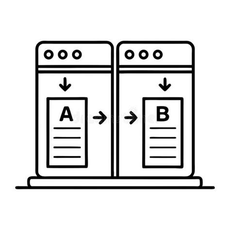 Data Comparison Illustration Featuring A And B Options For Analysis And