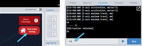 GRBL Alarms Errors GSender