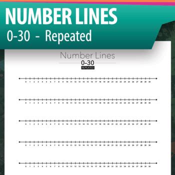 Number Line To 30 Repeated Lines Worksheet 0 30 Number Lines By
