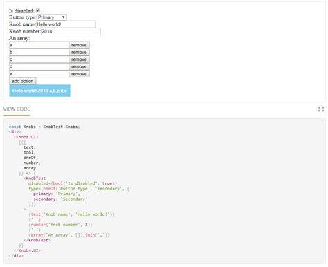 Knobs Support · Issue 1227 · Styleguidistreact Styleguidist · Github
