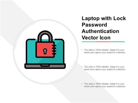 Laptop With Lock Password Authentication Vector Icon Ppt Powerpoint Presentation Icon Summary