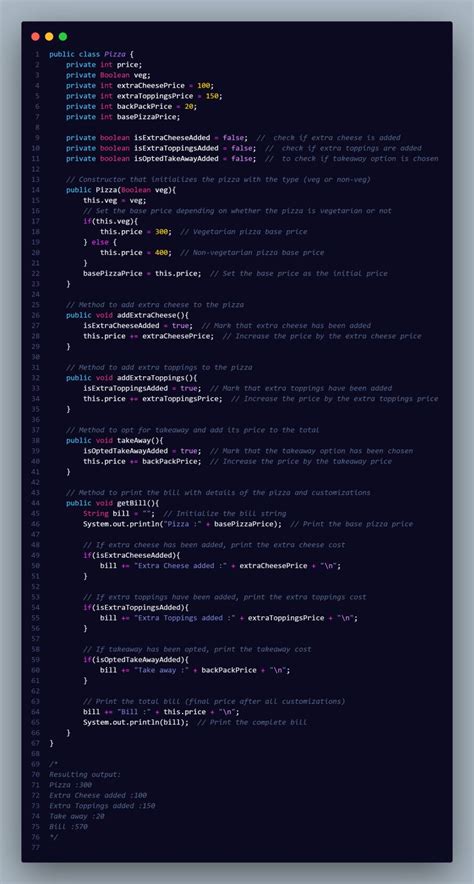 Java Programming Coding Softwaredevelopment Pizzabillgenerator