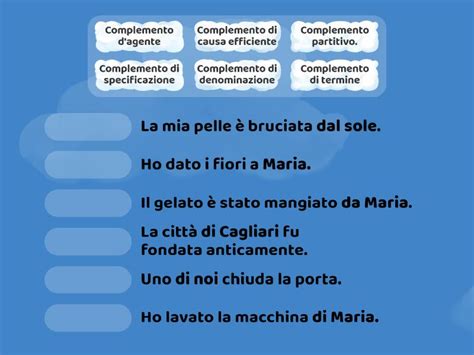 Abbina Le Frasi Ai Complementi Match Up
