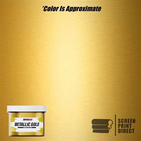 Rapid Cure Metallic Gold Screen Printing Plastisol Ink Screen Print