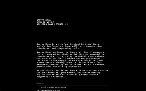 Server Mono A Monospaced Typeface Fountn