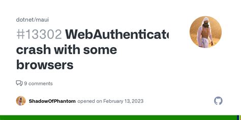 Webauthenticator Crash With Some Browsers · Issue 13302 · Dotnetmaui