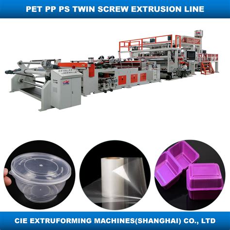 Plastic Pp Ps Sheet Extrusion Line Plastic Extruder Pp Ps Sheet Production Line Thermoforming