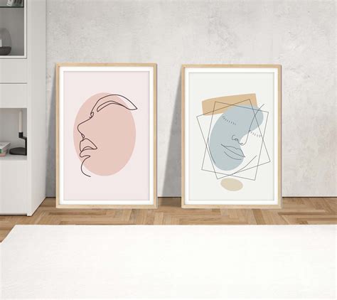 Printable Wall Art Women Line Art Print Printable Female Face Wall Art