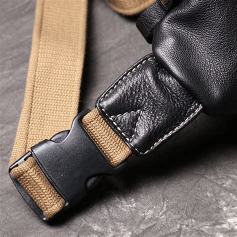 Genuine Leather Sling Shoulder Bag Mens Fashion Motorcycle Bag Unisex