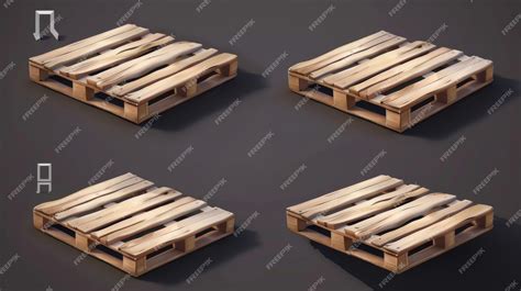 Premium Photo A 3d Wooden Pallet For Crate Package Isolated Modern
