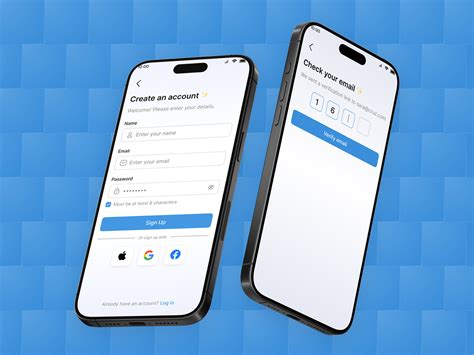 Mobile Login And Signup Ui Screen Behance