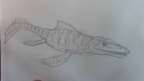How To Draw Mosasaurus Jurassic World The Game Danny The Dinosaur