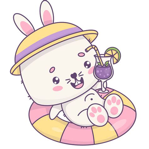 Happy Bunny On Rubber Circle 42843642 Png