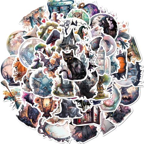 10 30 50 шт крутые художественные готические волшебные эстетические наклейки ведьмы