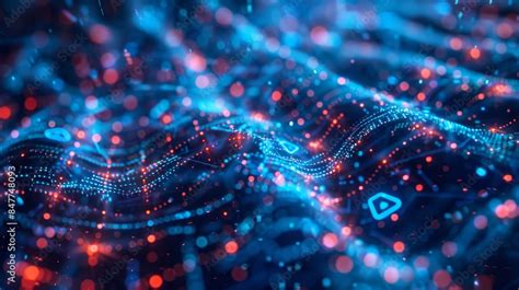 an artistic depiction of quantum cryptography featuring a complex
