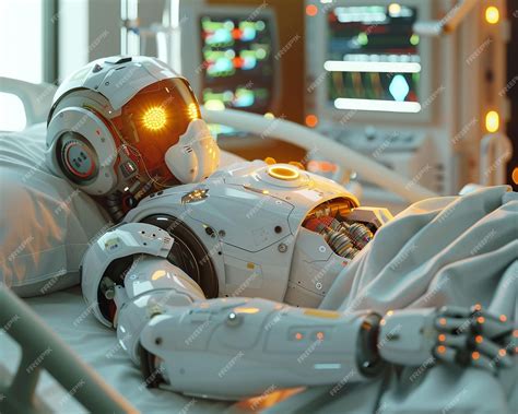Premium Photo Robotic Nurse Ai Caregiver Monitoring Vitals Automating Routine Tasks Ensuring