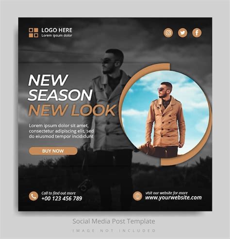 패션 소셜 미디어 게시물 템플릿 프리미엄 Psd 파일