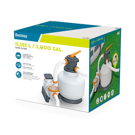 Bestway Песочный фильтр-насос 11355л/ч, резервуар для песка 36кг ...