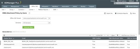 Microsoft Outlook Web Access Report Get OWA Report ADManager Plus