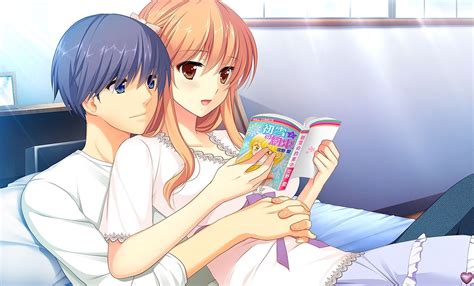 lecture en amoureux fond d écran manga