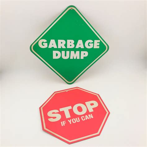 Vintage Garbage Dump Sign Pringles Stop If Etsy
