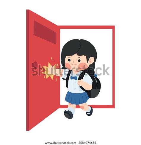 Pushing Classroom Door Handle Over 2 Royalty Free Licensable Stock