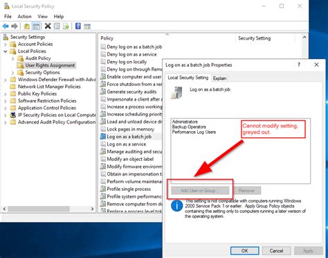 How To Add Log On As Batch Job On Domain Controller