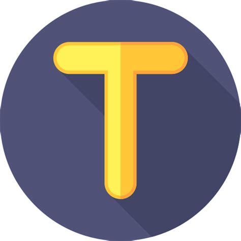 Letter T Generic Color Fill Icon