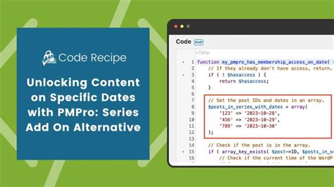 Unlocking Content On Specific Dates With Paid Memberships Pro