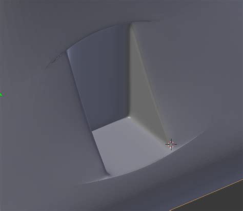 How To Make Sharp Triangle Hole Using Subdivision Surface Modifier